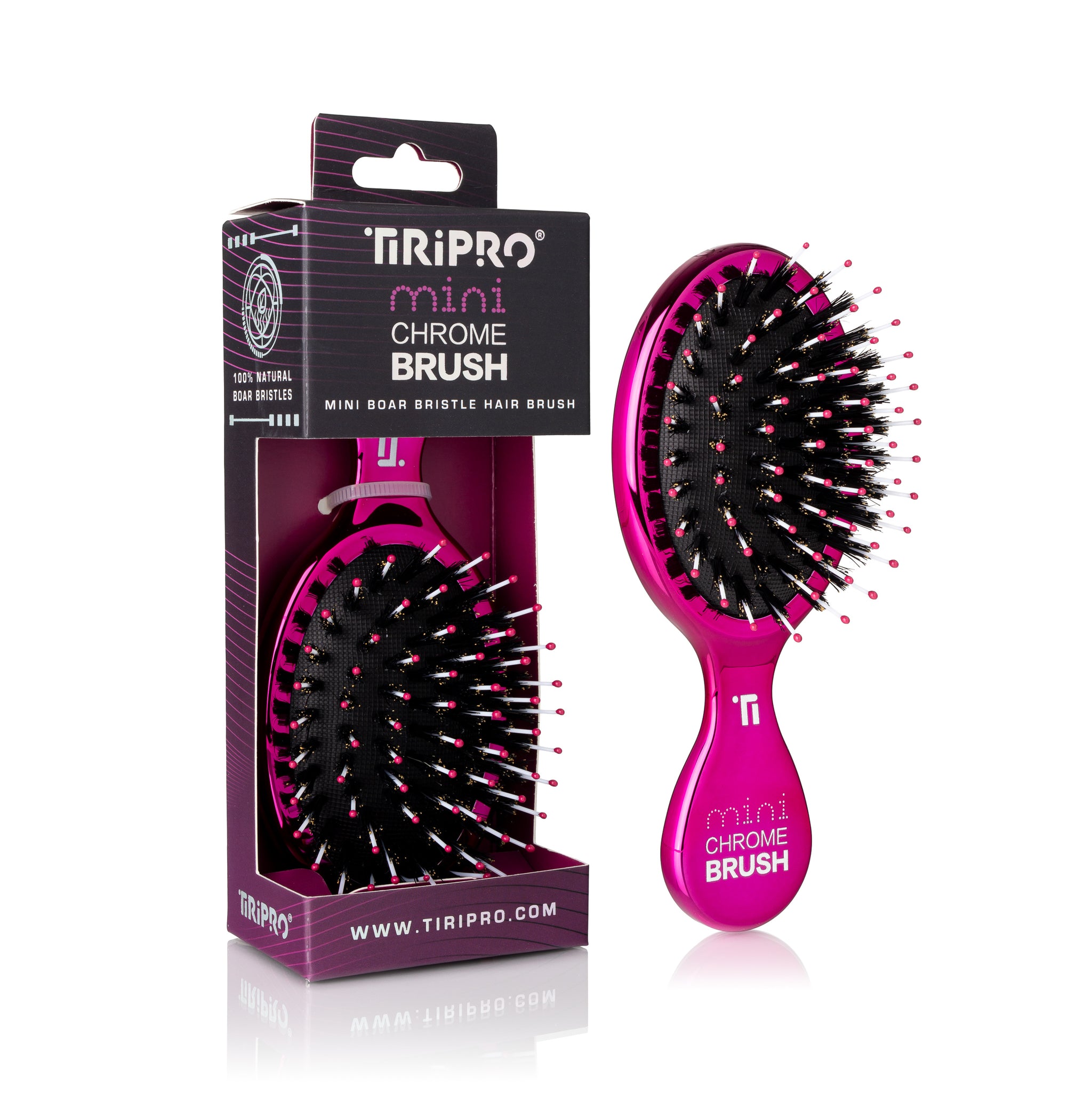Mini Boar Bristle Hair Brush | Travel Size | Tiri Pro